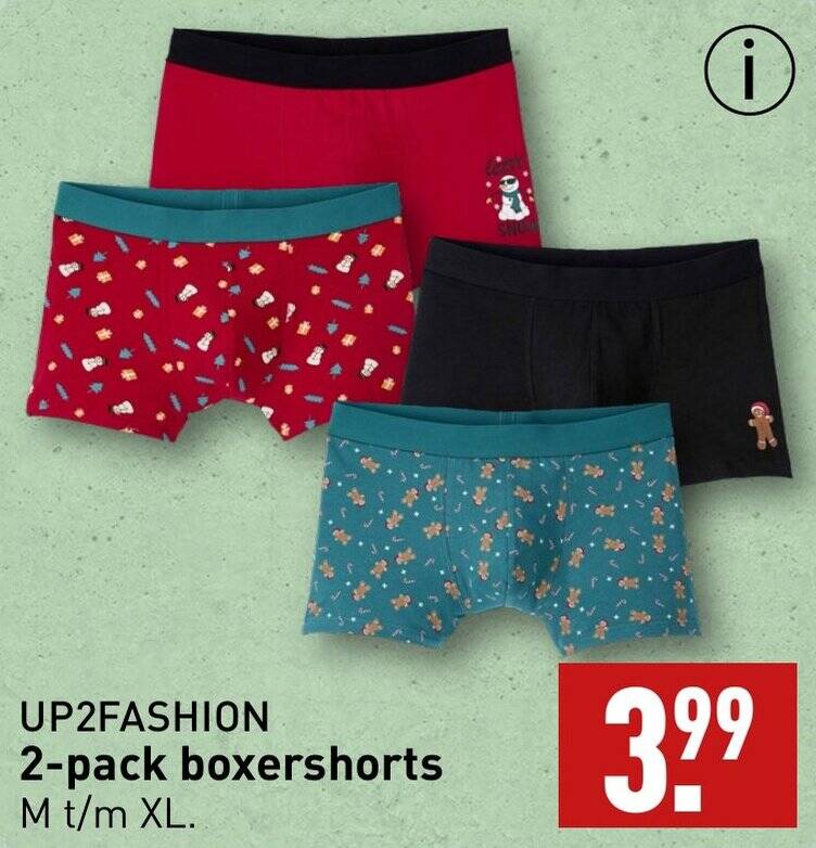 UP2FASHION boxershorts 2-pack aanbieding bij ALDI