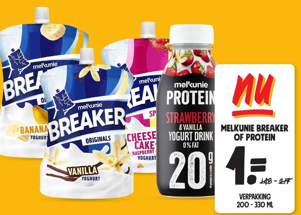 Melkunie breaker of protein 200/330 ml aanbieding bij Jumbo