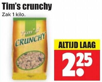 Tim's crunchy 1 kg aanbieding bij Dirk