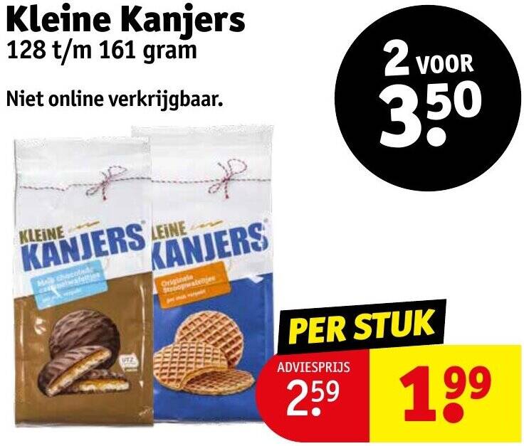 Kleine Kanjers 128 - 161 g aanbieding bij Kruidvat Geldig van 18-11-2024