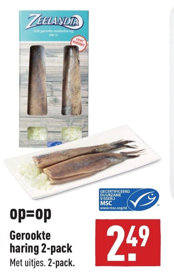 Gerookte haring 2-pack aanbieding bij ALDI