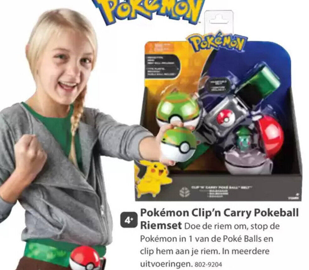 Pokémon Clip'n Carry Pokeball Riemset aanbieding bij Top1Toys