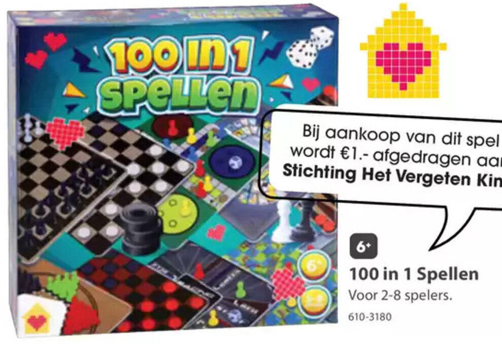 100 in 1 Spellen aanbieding bij Top1Toys