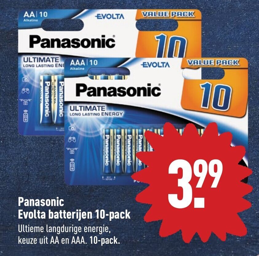 Panasonic Evolta batterijen 10-pack aanbieding bij ALDI