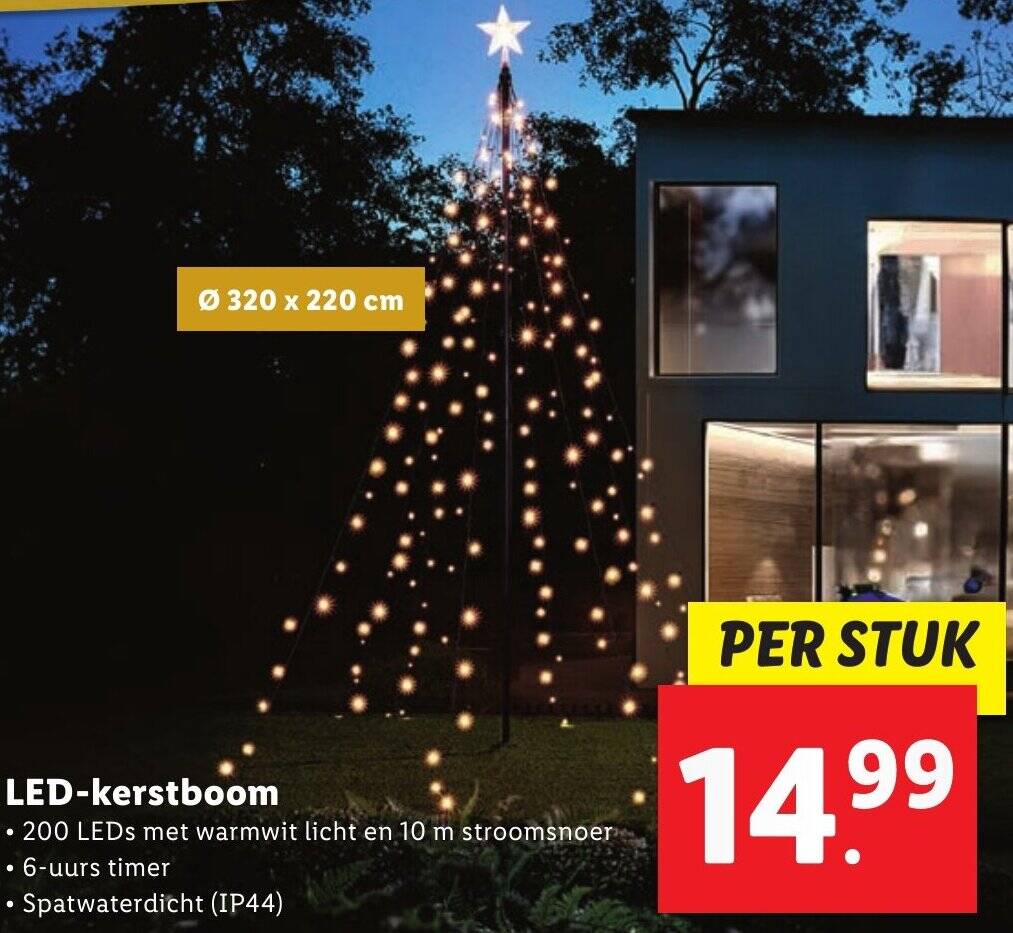 LED-kerstboom Ø320 x 220 cm aanbieding bij Lidl