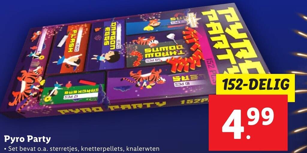 Pyro Party 152-delig aanbieding bij Lidl