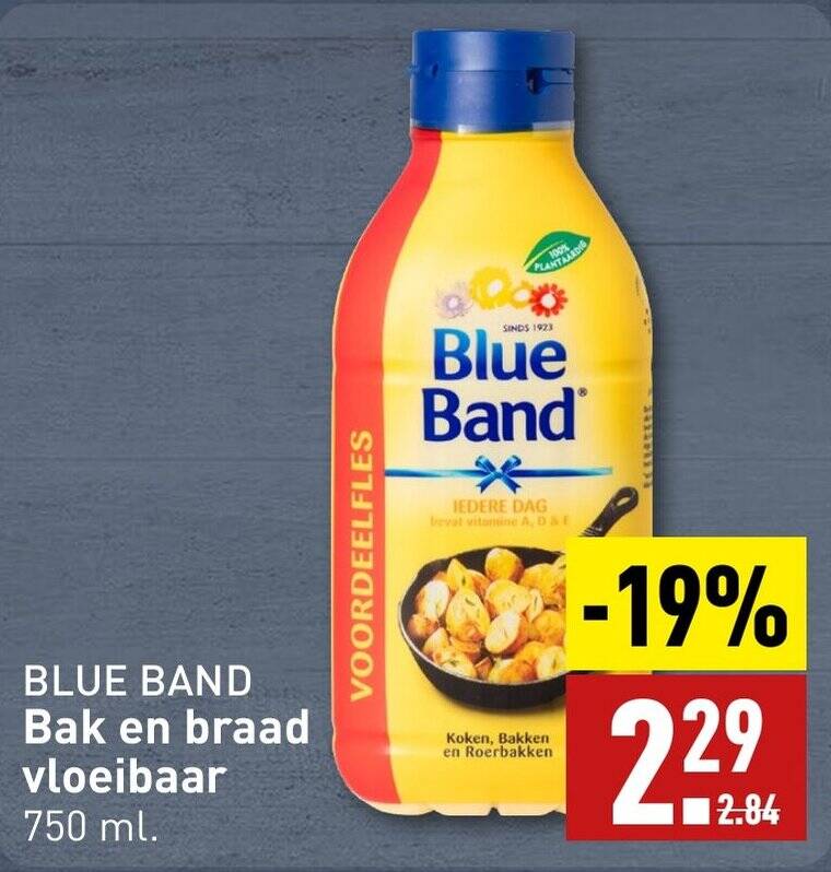 BLUE BAND Bak en braad vloeibaar 750 ml aanbieding bij ALDI