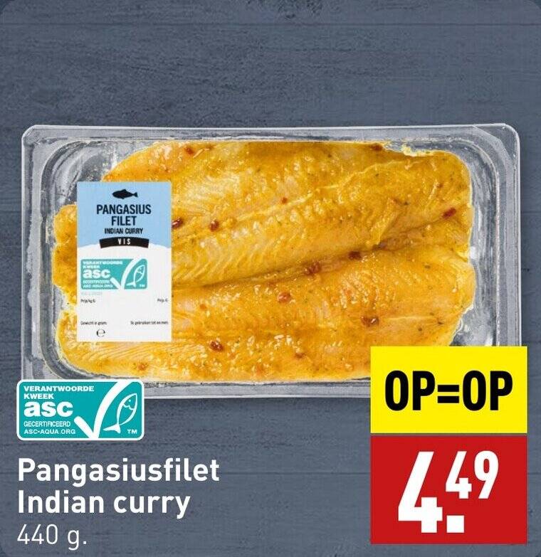 Pangasiusfilet Indian curry 440 g aanbieding bij ALDI