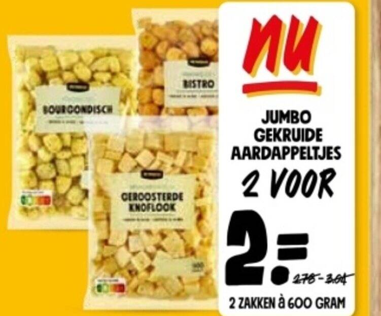 Jumbo gekruide aardappeltjes 600 g aanbieding bij Jumbo