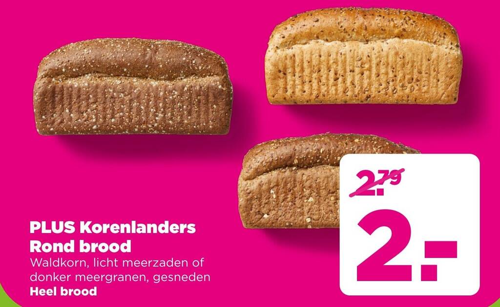 Korenlanders Rond brood aanbieding bij PLUS