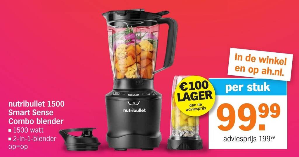 nutribullet 1500 utribullet 1500 Smart Sense Combo blender aanbieding ...