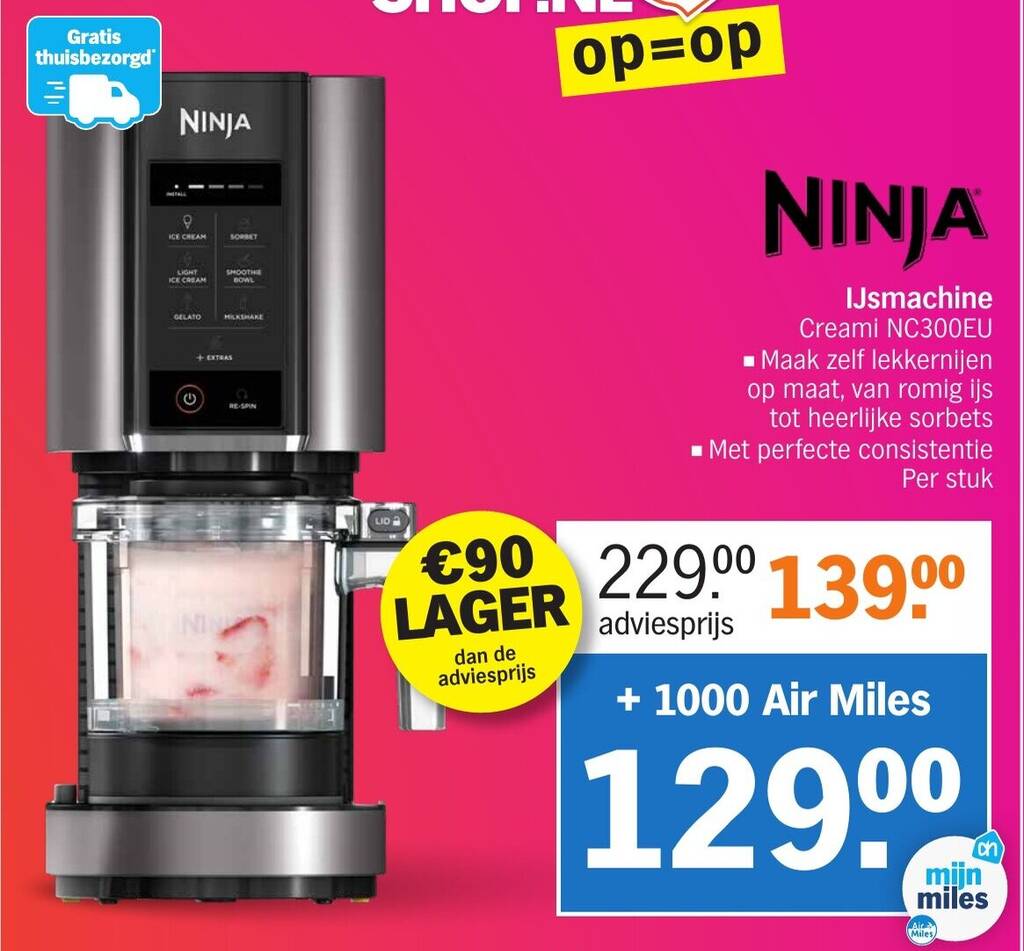 Ninja IJsmachine Creami NC300EU aanbieding bij Albert Heijn