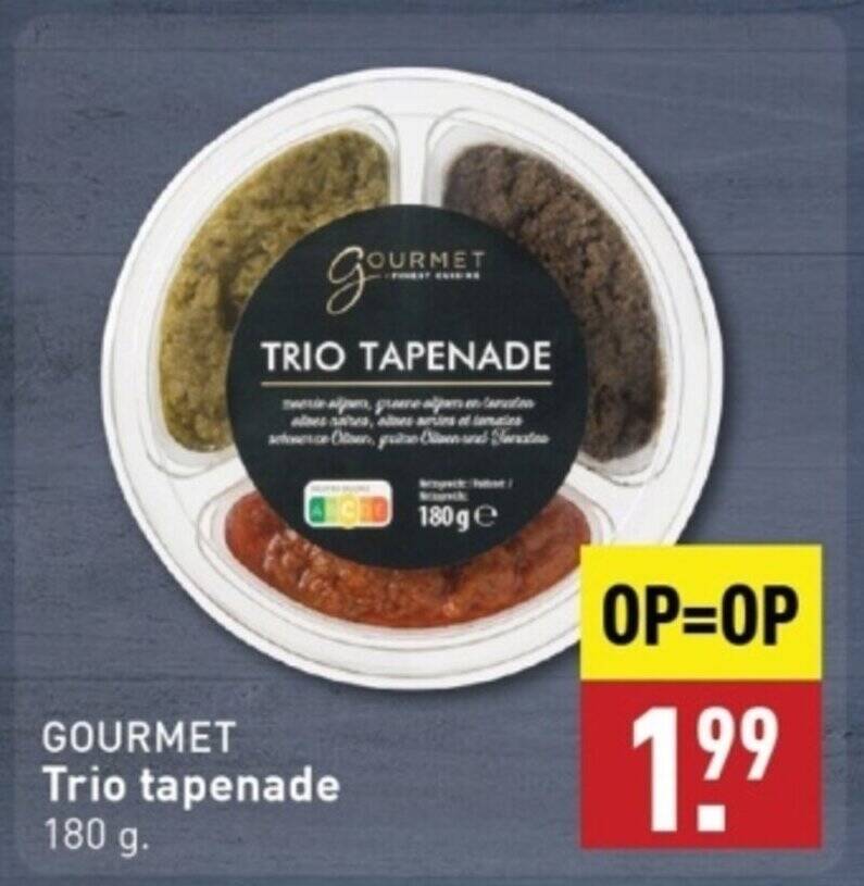 Gourmet Trio tapenade 180 g aanbieding bij ALDI