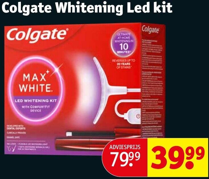 Colgate Whitening Led kit aanbieding bij Kruidvat