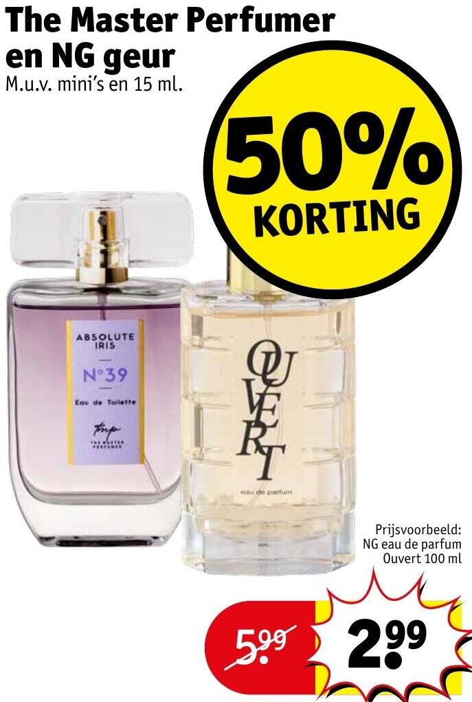 The Master Perfumer en NG geur 100 ml aanbieding bij Kruidvat