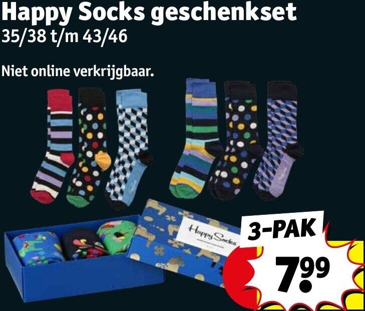 Happy Socks geschenkset 3-pak aanbieding bij Kruidvat
