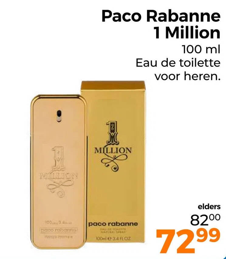 Paco Rabanne 1 Million aanbieding bij Trekpleister