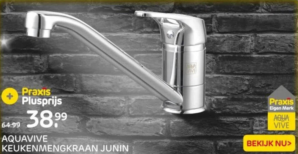 Aquavive keukenmengkraan junin aanbieding bij Praxis