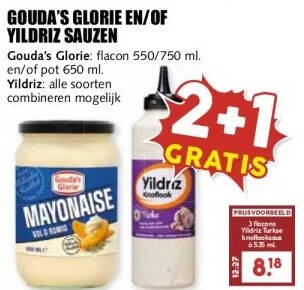 GOUDA'S GLORIE EN/OF YILDRIZ SAUZEN aanbieding bij MCD Supermarkt