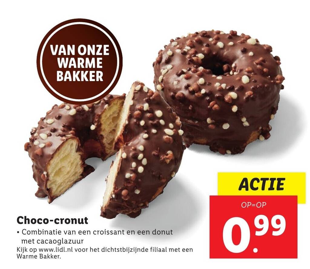 Choco-cronut aanbieding bij Lidl