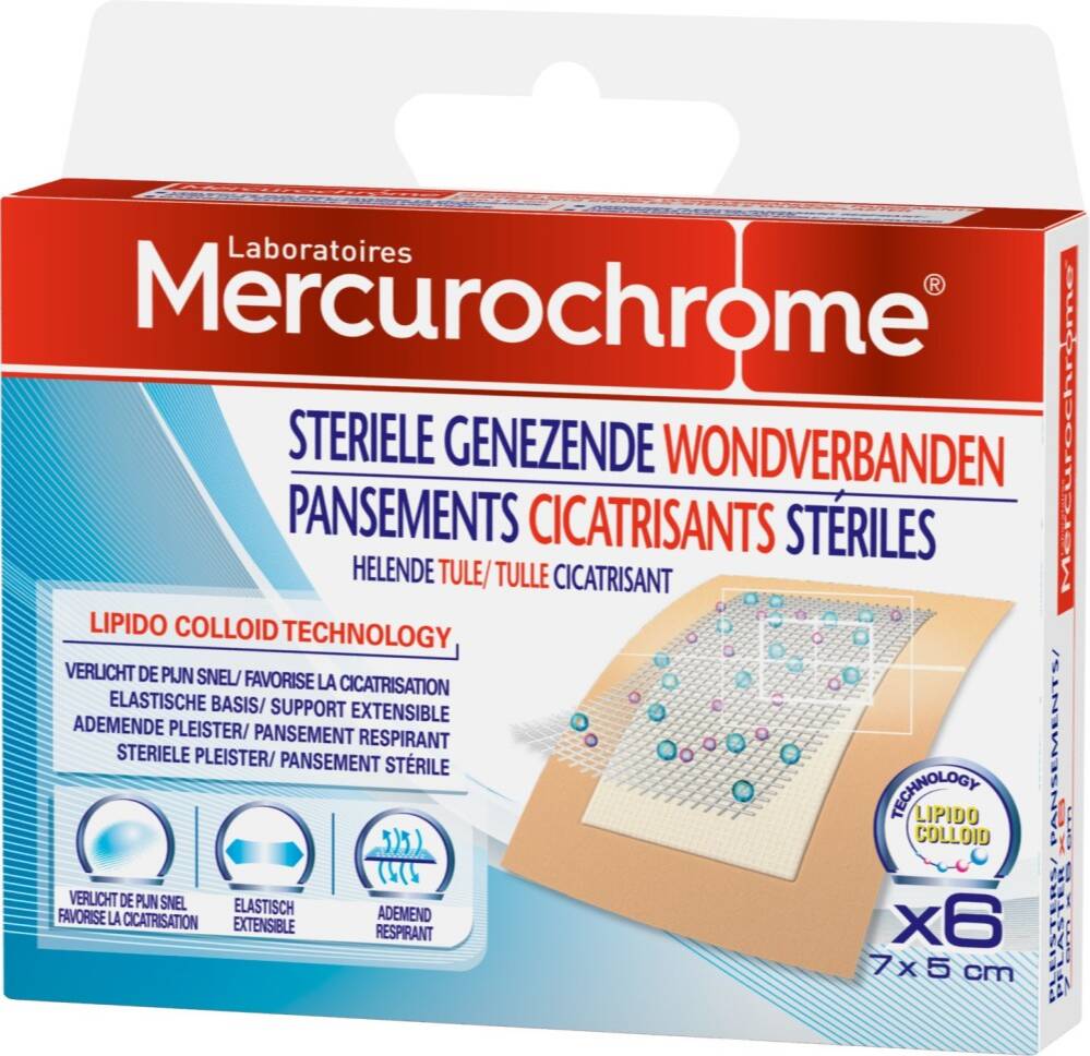 Mercurochrome Steriele Genezende Wondverbanden aanbieding bij De Online ...