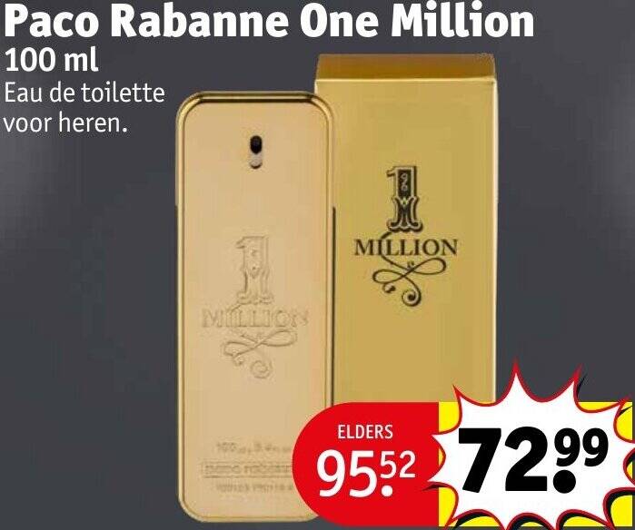 Paco Rabanne One Million 100 ml aanbieding bij Kruidvat