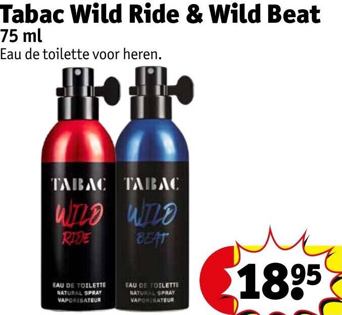 Tabac Wild Ride & Wild Beat 75 ml aanbieding bij Kruidvat