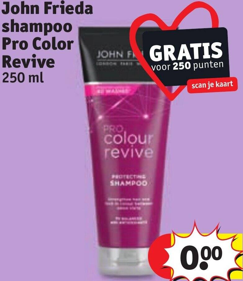 John Frieda shampoo Pro Color Revive 250 ml GRATIS aanbieding bij Kruidvat