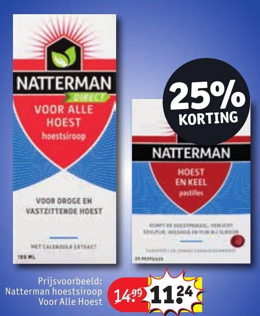 Natterman hoestsiroop Voor Alle Hoest aanbieding bij Kruidvat