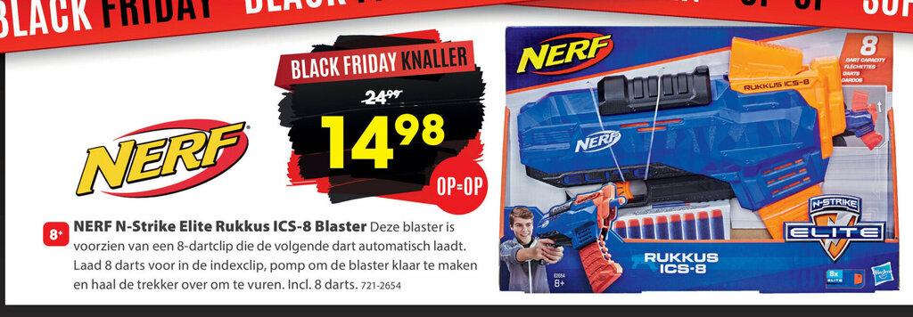 NERF N-strike Elite Rukkus ICS-8 blaster aanbieding bij Top1Toys