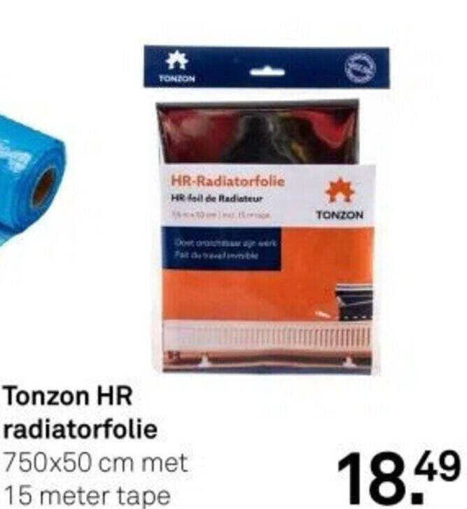 Tonzon HR radiatorfolie 750 x 50 cm aanbieding bij Karwei