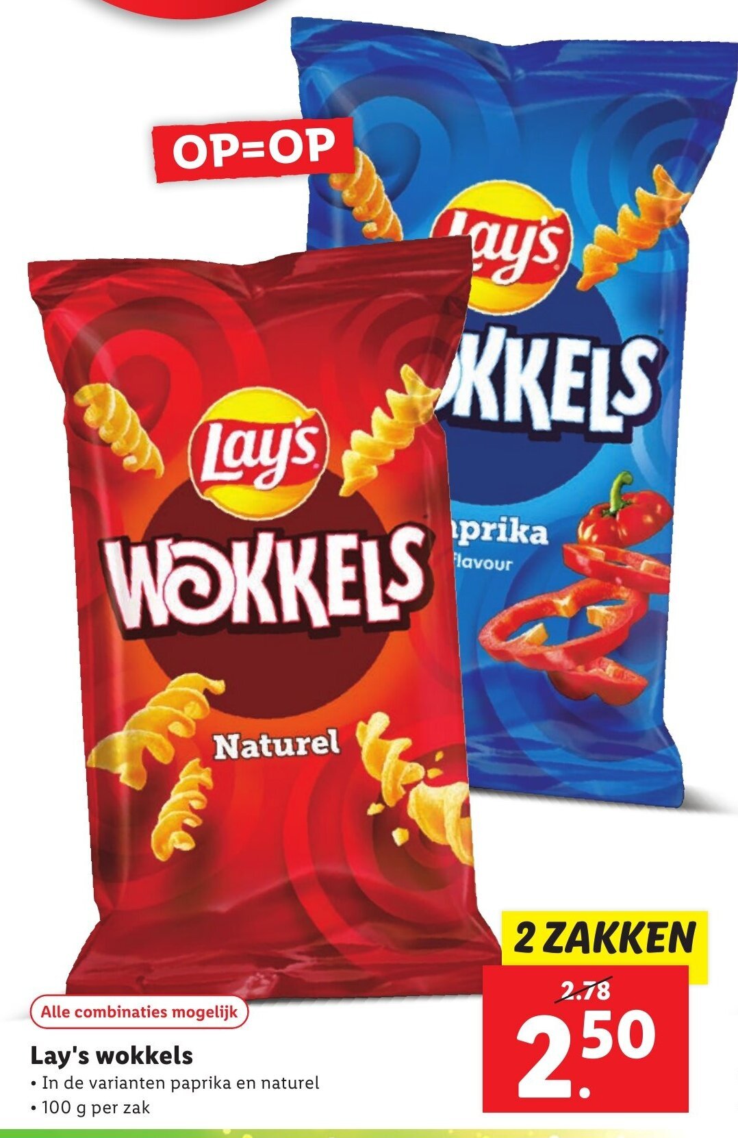 Lay's Wokkels 2*100g aanbieding bij Lidl