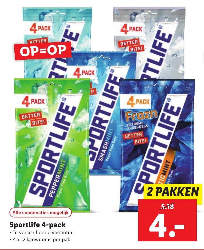 Sportlife 2*4-pack aanbieding bij Lidl