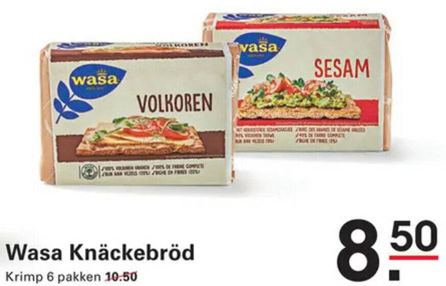 Wasa Knäckebröd aanbieding bij Sligro