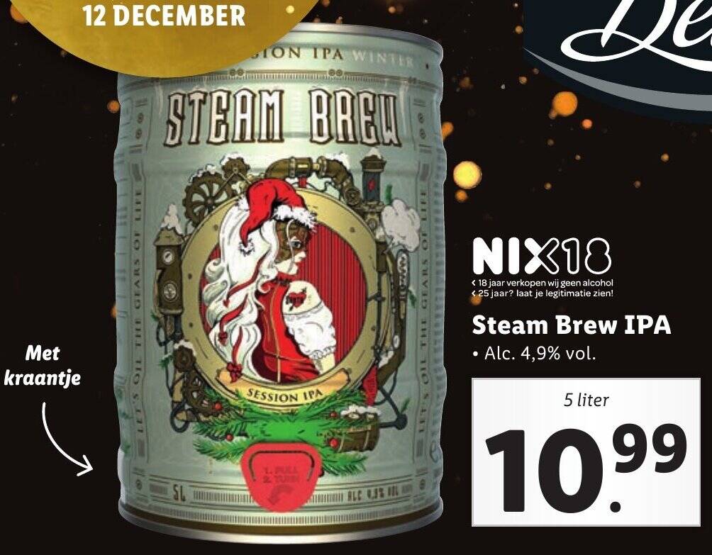 Steam Brew IPA 5 liter aanbieding bij Lidl