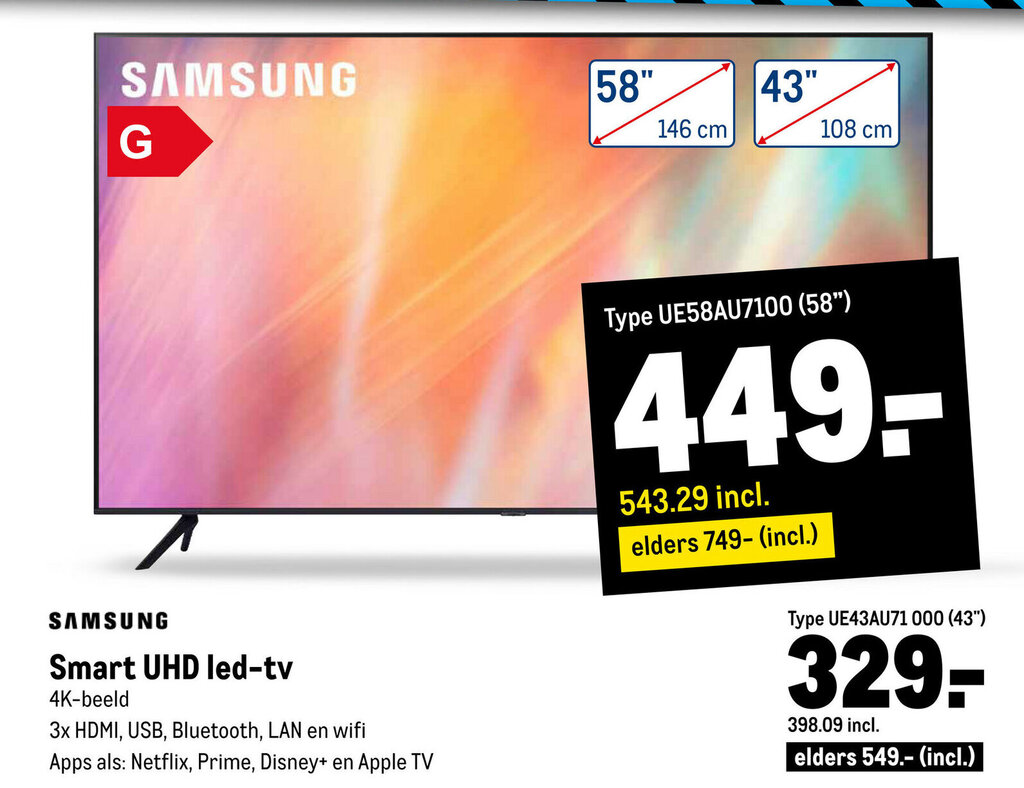Samsung Smart UHD led-tv aanbieding bij Makro