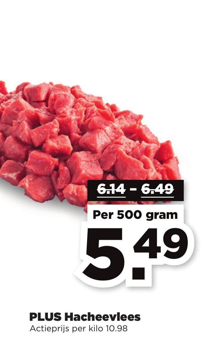 Hacheevlees 500g aanbieding bij PLUS