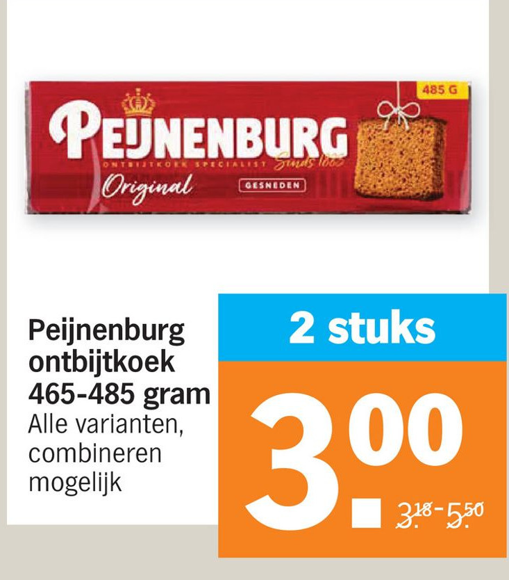 Peijnenburg ontbijtkoek aanbieding bij Albert Heijn