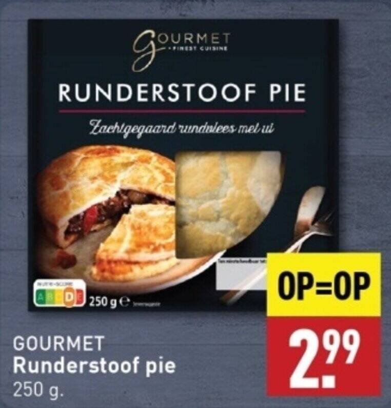 GOURMET Runderstoof pie 250 g aanbieding bij ALDI