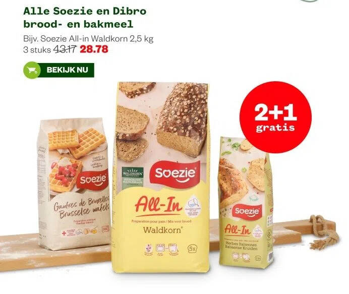 Alle Soezie en Dibro brood- en bakmeel aanbieding bij Welkoop