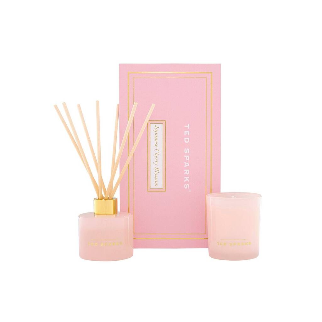 Ted Sparks Japanese Cherry Blossom Candle & Diffuser Gift Set Japanese ...