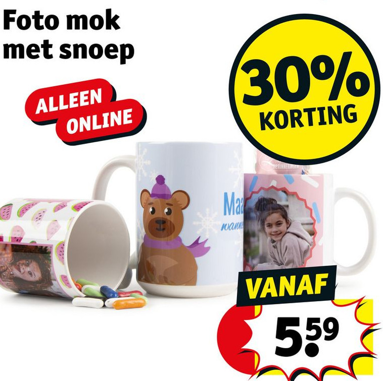 Foto mok met snoep aanbieding bij Kruidvat