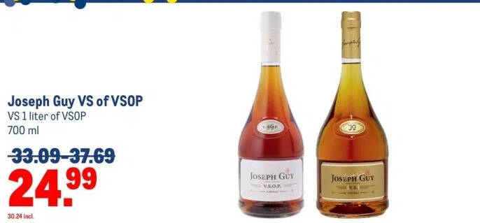 Joseph Guy VS of VSOP aanbieding bij Makro
