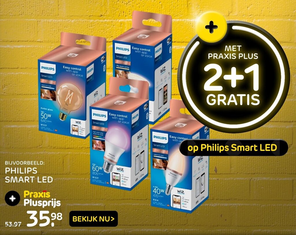 Philips Smart LED lamp peer aanbieding bij Praxis