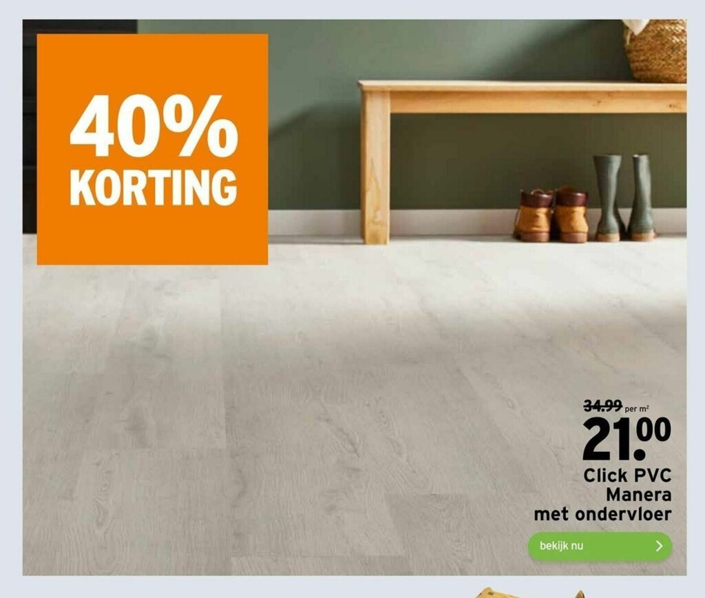 Click PVC Manera Met Ondervloer aanbieding bij GAMMA