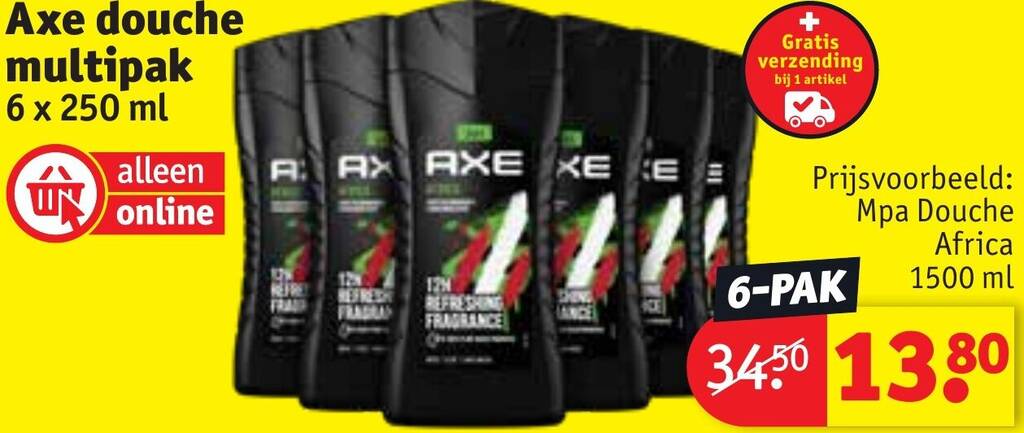 Axe douche multipak 1500 ml aanbieding bij Kruidvat