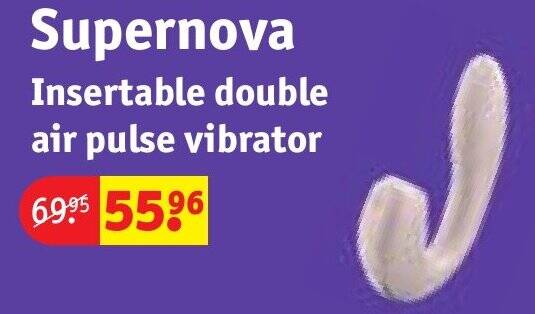 Supernova Insertable double air pulse vibrator aanbieding bij Kruidvat