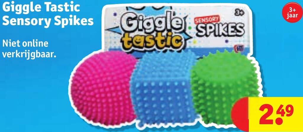 Giggle Tastic Sensory Spikes aanbieding bij Kruidvat