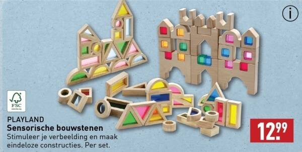 PLAYLAND Sensorische bouwstenen aanbieding bij ALDI