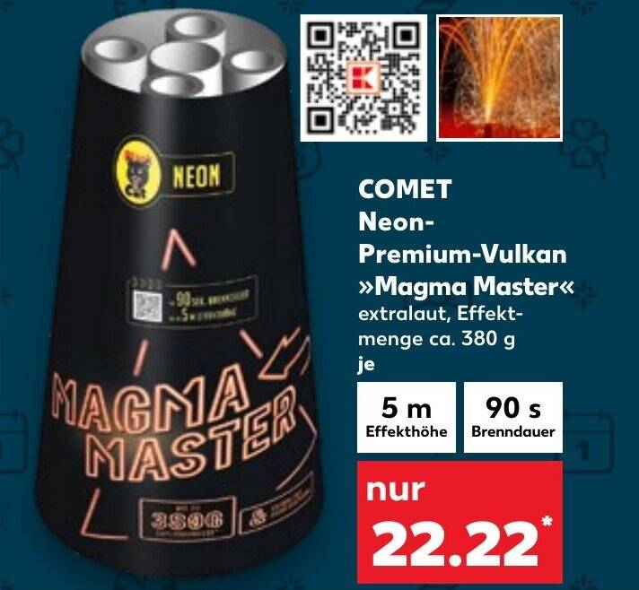 Comet neon premium vulkan magma master 380 g aanbieding bij Kaufland DE